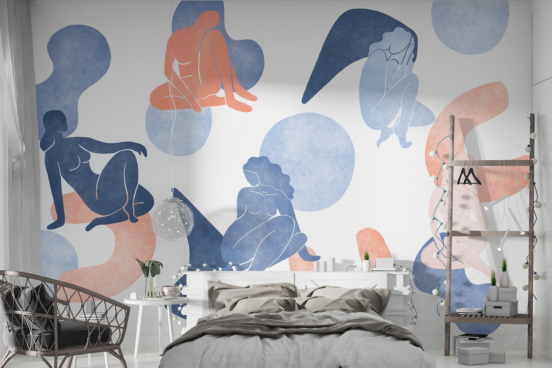 Wall murals Group of women sitting and posing : w03753v1 - Tapeko.co.uk